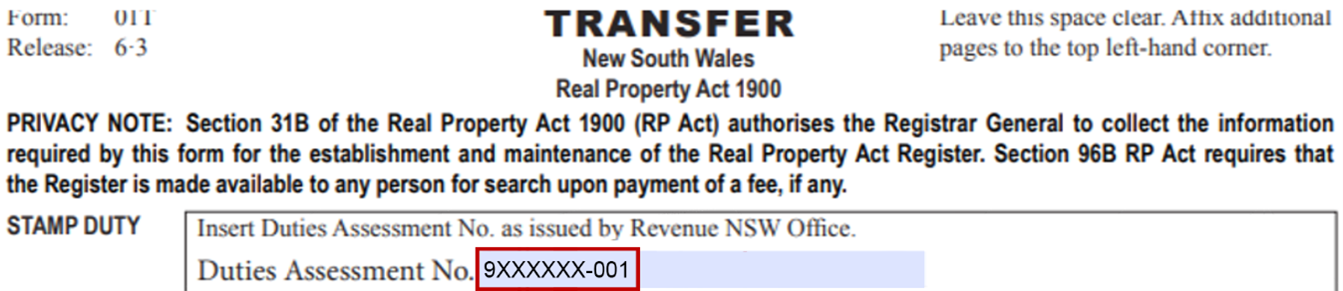 Endorsement of instruments for duties transactions | Revenue NSW